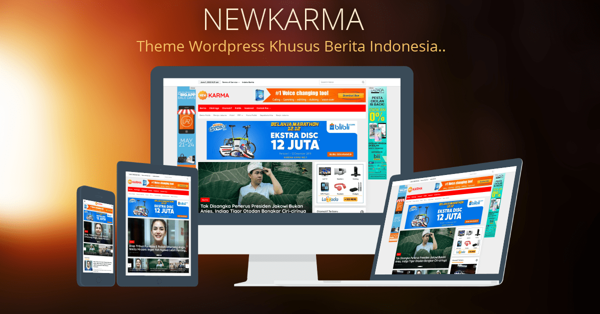 Newkarma Tema Wordpress Untuk Berita Indonesia - Kentooz.com